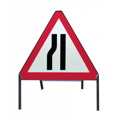 Chapter 8 Road Narrows Left Cone Sign For Traffic Management