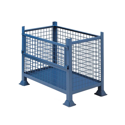 Folding Gitterbox Wire Mesh Steel Stillage – 600kg Load Capa